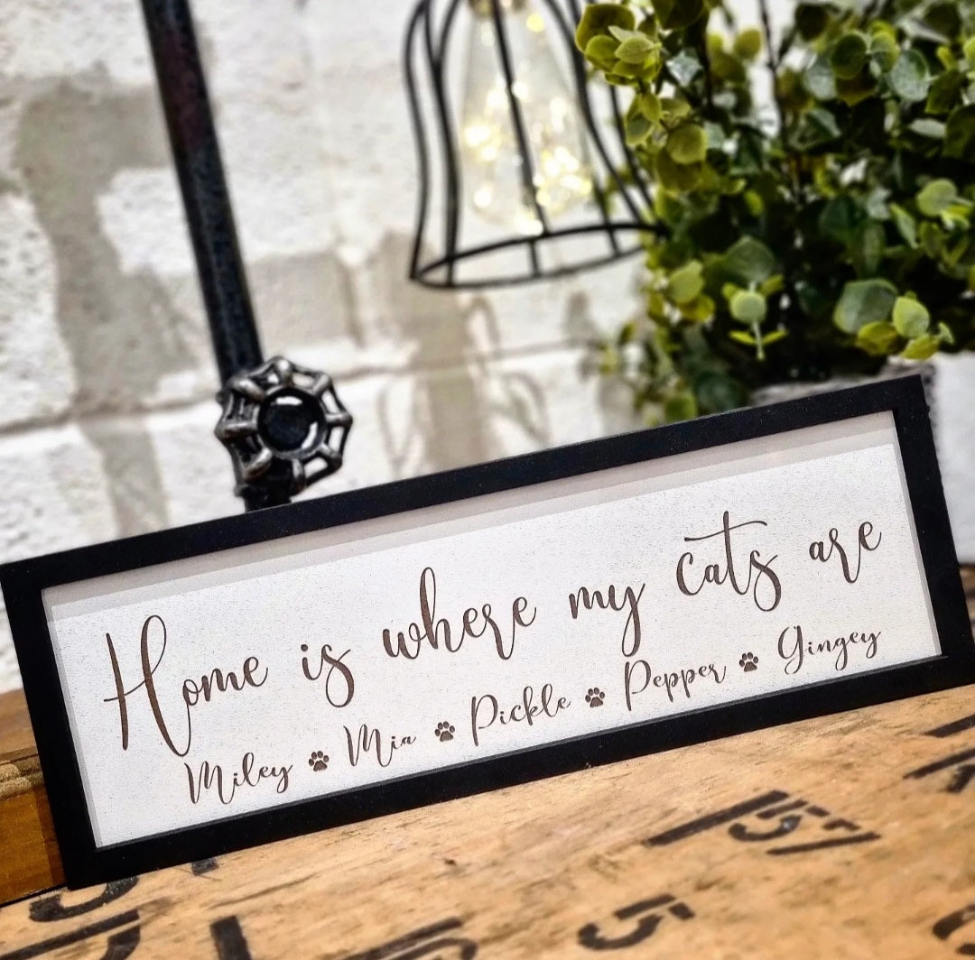 Home is where my cats are Petite Sign – The Little Red Hut